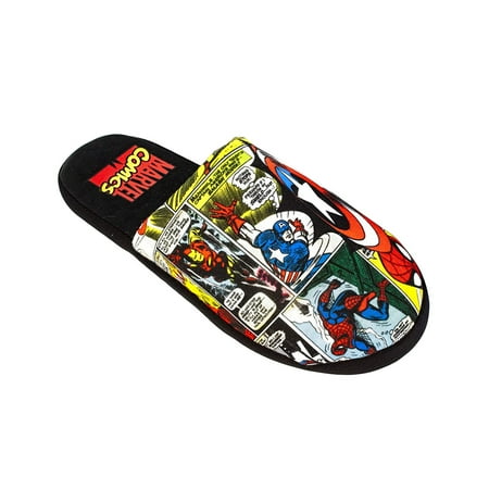 Marvel Avengers Comic Mens Multi-coloured Polyester Slippers | Walmart ...