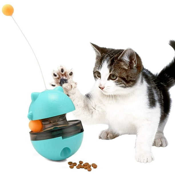KATEA Interactive Cat Tumbler Toys, Food Dispenser IQ Treat Ball for ...