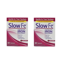 Slow Fe Iron Supplement, High Potency 45mg, 60 Tablets, Controlled ...