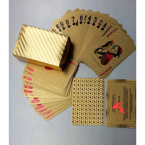 New Golden Playing Cards Deck gold foil poker 24K Gold Plastic ...