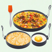 Non-Stick Silicone Egg Rings, Set of 4, Multicolor, Perfect for Fried ...