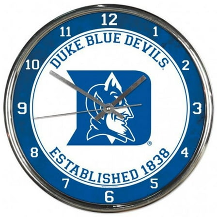 Duke Blue Devils Clock Round Wall Style Chrome Special Order | Walmart ...