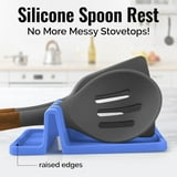 Zulay Silicone Utensil Rest with Drip Pad for Multiple Utensils BPA ...