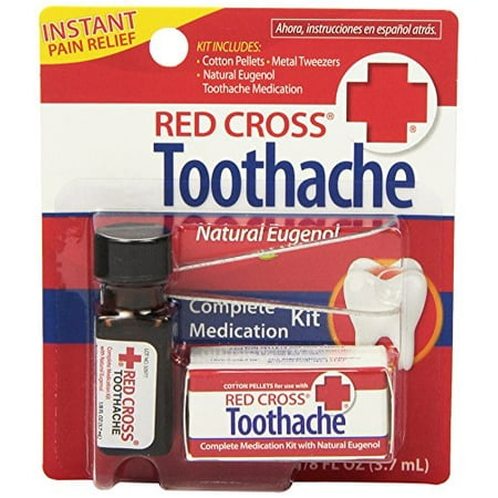 2 Pack - Red Cross Toothache Complete Medication Kit 0.12oz Each ...