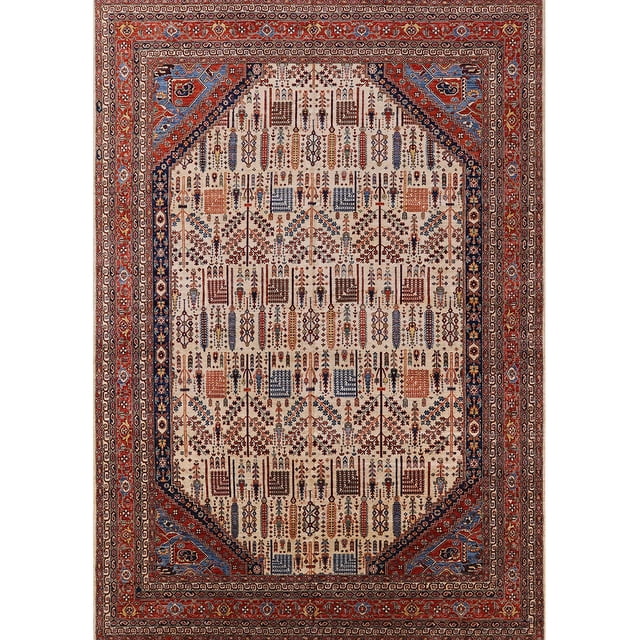 Ahgly Company Indoor Rectangle Mid-Century Modern Camel Brown Oriental ...