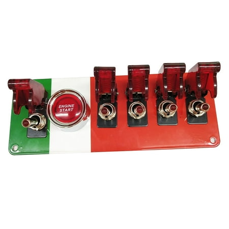 DC12V Flip-Up Ignition Switch Panel,Car Engine Start Push Button LED ...