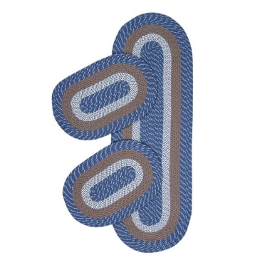 Better Trends 7-Piece Braided Rug Set, 100% Polypropylene Indoor Area ...