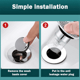 Sink Drain Stopper Floor Filter Bathroom Wash Basin -Up Core Hair Anti ...