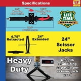 Free Shipping! Ultra Fab Ultra Twin Pack RV Scissor Jacks 4-3/4 to 24 ...