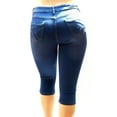 Ling Collection Women's Plus Size Capri Denim Jeans Ripped Distressed ...