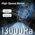 Car Handheld Vacuum Cordless 13000 PA Suction Power, Portable Mini ...