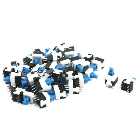 50Pcs 6 Pin Mounted 8mmx8mm Self-Locking Push Button Tact Switch ...