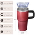 20oz Insulated Stainless Steel Tumbler with Handle and Straw, 360° Full ...