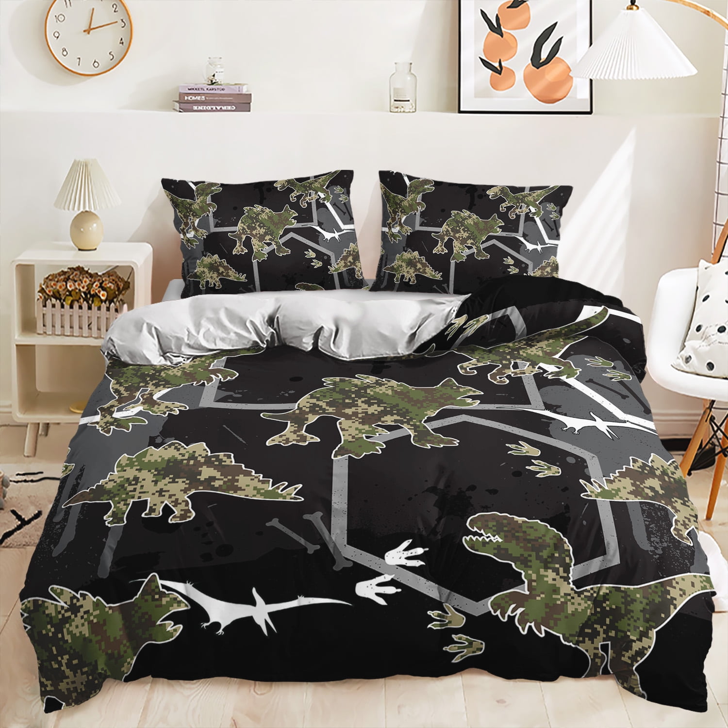 Hosima 3-Piece 3D Digital Duvet Cover With Pattern Composed Of Multiple ...