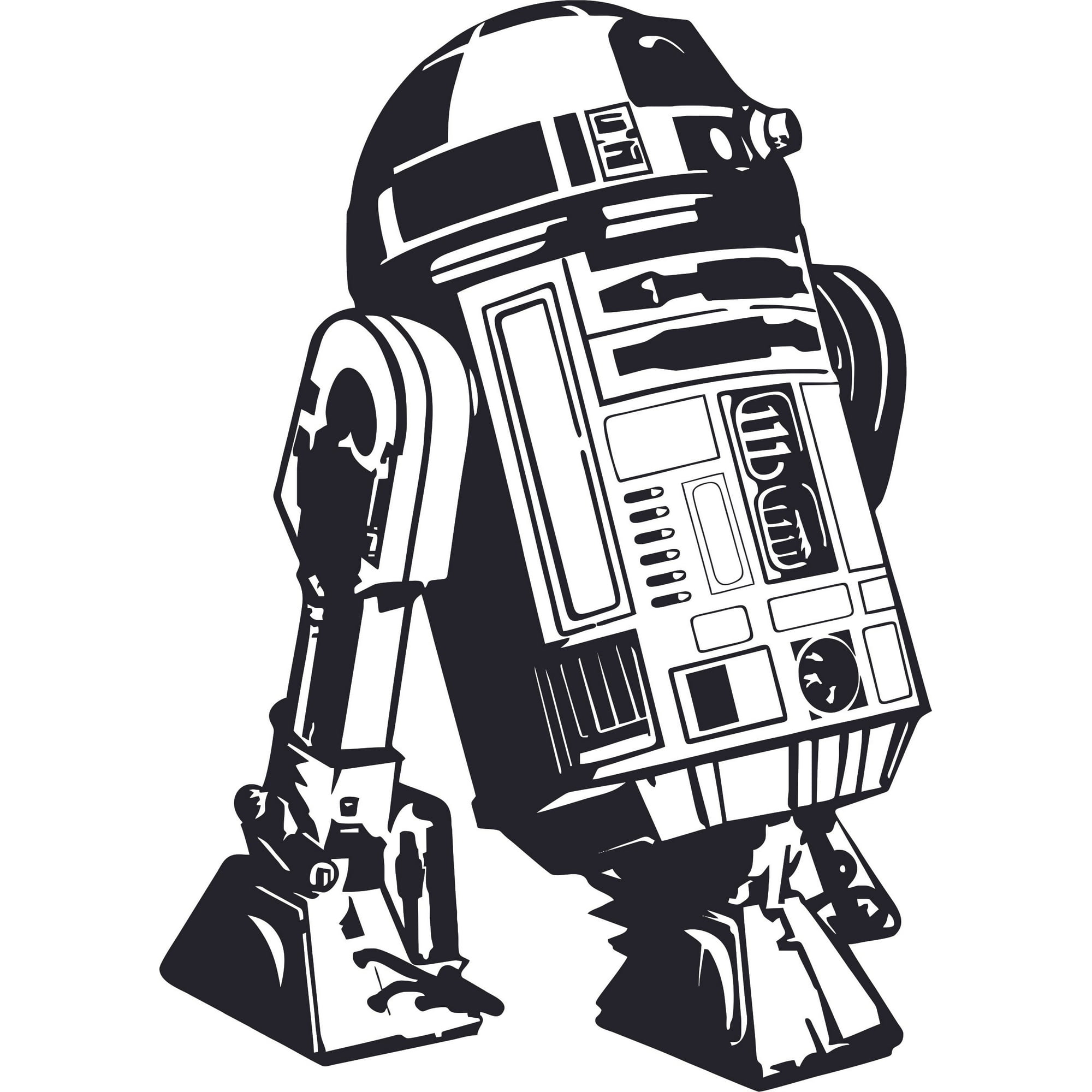 R2d2 Clipart Black And White