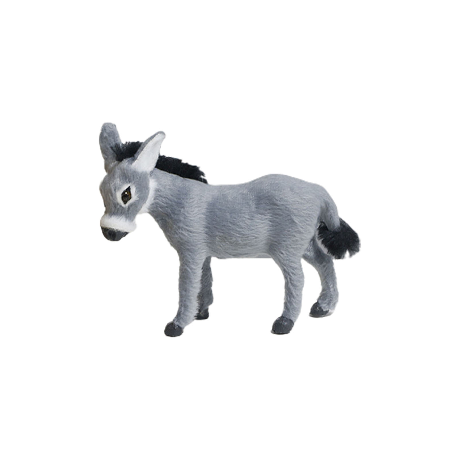 Kripyery Donkey Ornament Artificial Fur Vivid Look Animal Crafts ...