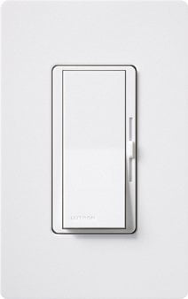 Lutron DVF-103P-277-WH Diva 277V 6A Fluorescent 3-Wire LED Single Pole ...