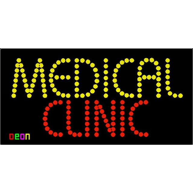 27"x15" Neon By Deon Medical Clinic LED Sign w/Flashing Controller ...