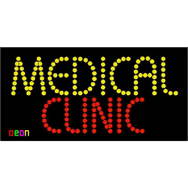 27"x15" Neon By Deon Medical Clinic LED Sign w/Flashing Controller ...