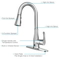 Gymax Touchless Kitchen Faucet 360° Swivel Single Handle Sensor 3 Mode ...