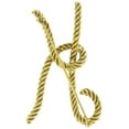 "K" Initial Pin Brooch Large Script Gold Tone Rope Ladies Adult Female ...