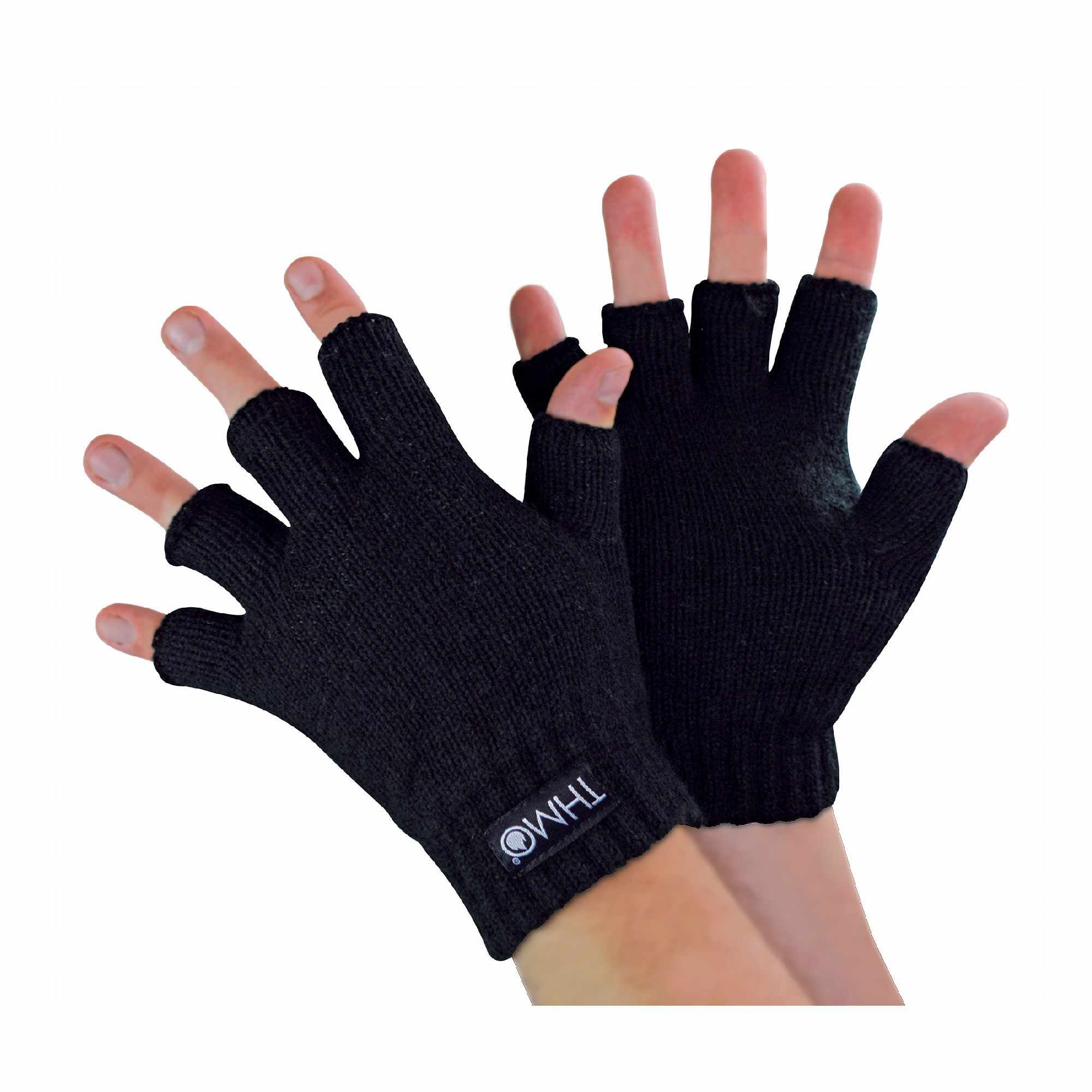 Kids Winter Fingerless Gloves | THMO | Thermal Warm Fleece Lined ...