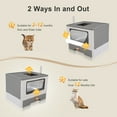 MGAXYFF Enclosed Large Cat Litter Box with Lid Cover, Foldable Self ...