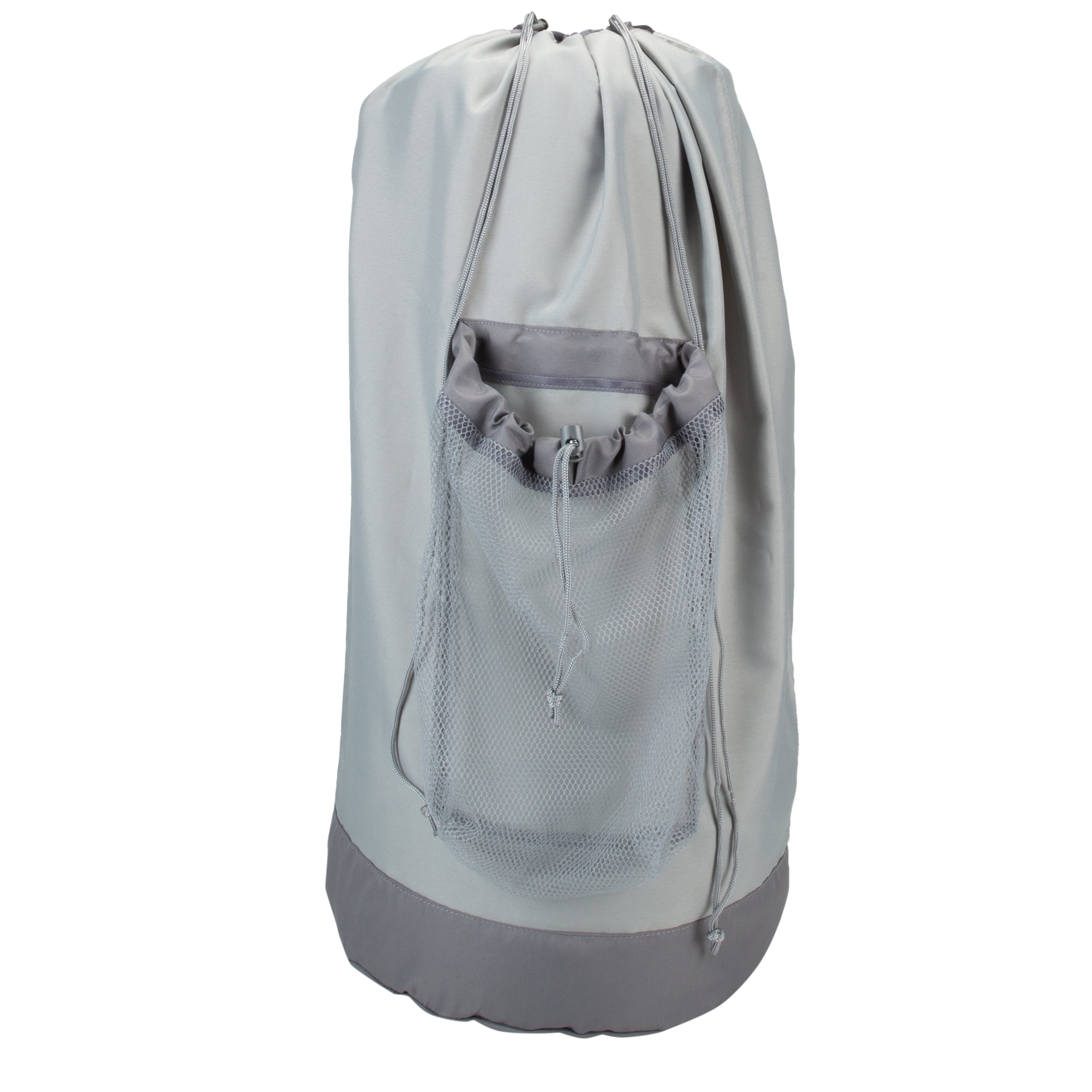 Simplify Backpack Laundry Bag with Mesh Pocket in Grey, 13.3" x 29 ...