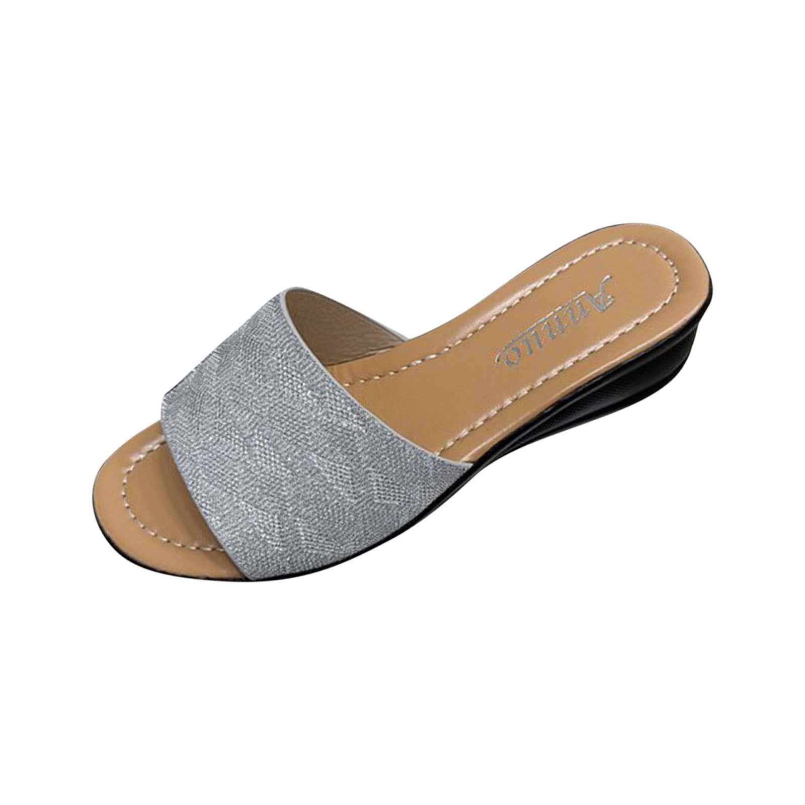 Click here for Generic Silver Ladies Fish Mouth Slippers For Summ... prices