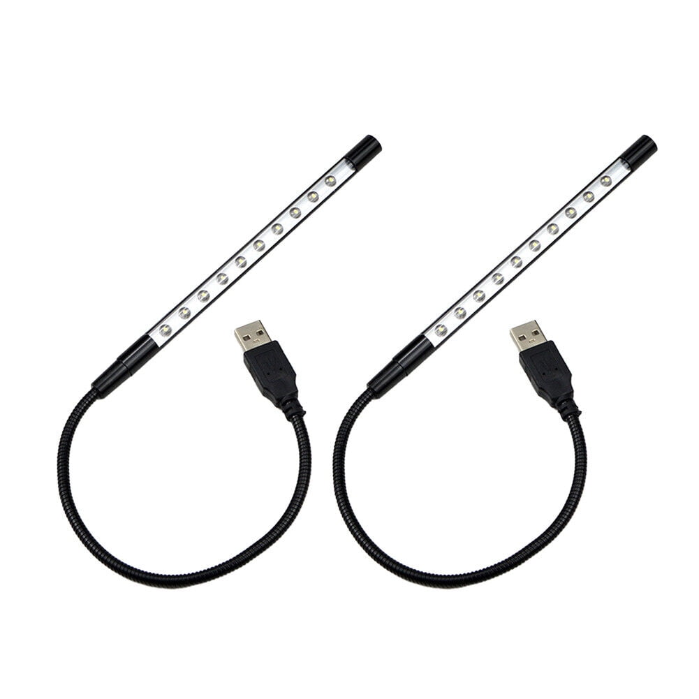 US2-4Pc Portable 10 LED USB Light Flexible Lamp for Reading Notebook ...