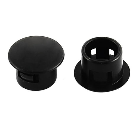 Door Plastic Mounting Locking Hole Plugs Button Cover Black 13mm Dia ...