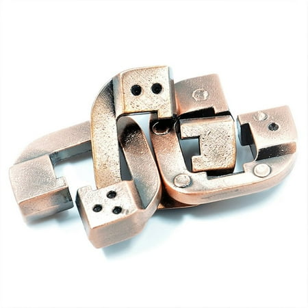 Brushed Lock Classic Metal Puzzle IQ Test Magic Mind Brain Teaser ...