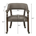 JESONVID Dining Chair with Casters, Captain's Chairs with Rollers ...