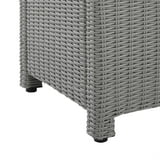 HomeStock Gothic Glamour Outdoor Wicker Coffee Table Gray, Tempered ...