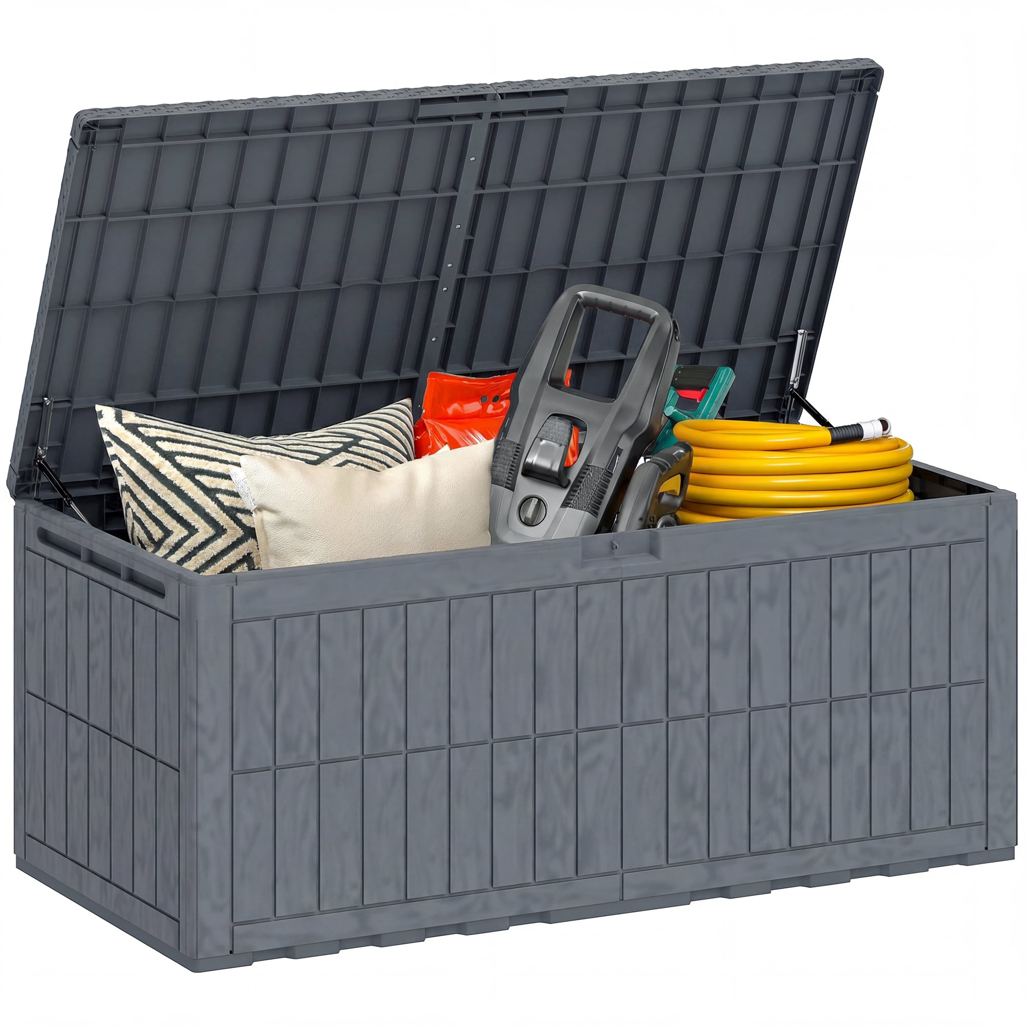 Click here for Outsunny 180 Gallon Resin Deck Box  Lockable Outdo... prices