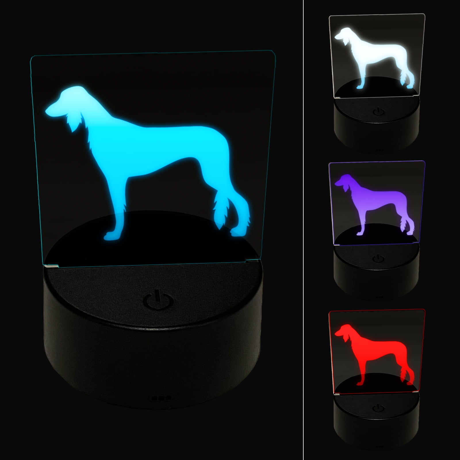 Saluki Dog Solid LED Night Light Sign 3D Illusion Desk Nightstand Lamp ...