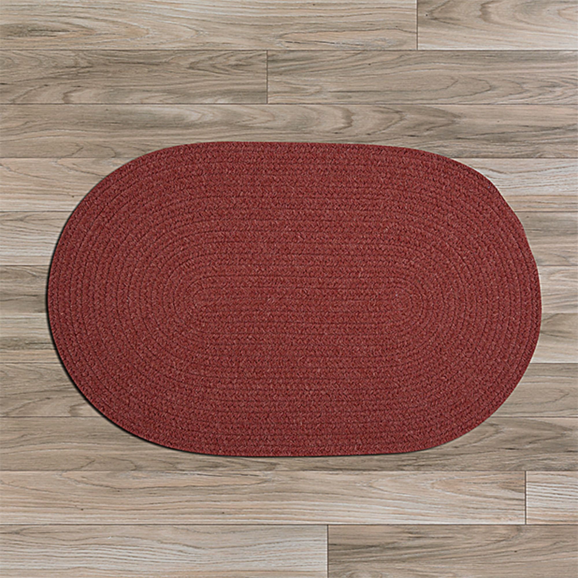 4' Solid Maroon Red Reversible Round Handcrafted Area Rug - Walmart.com
