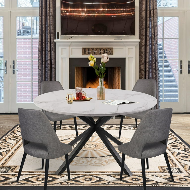 Quarterround Table Top View Round Kitchen Table Lyon Round Dining