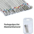 4/5/6/7pcs Diamond Nail Drill Bits Set Cutters Manicure Silicon Ceramic ...