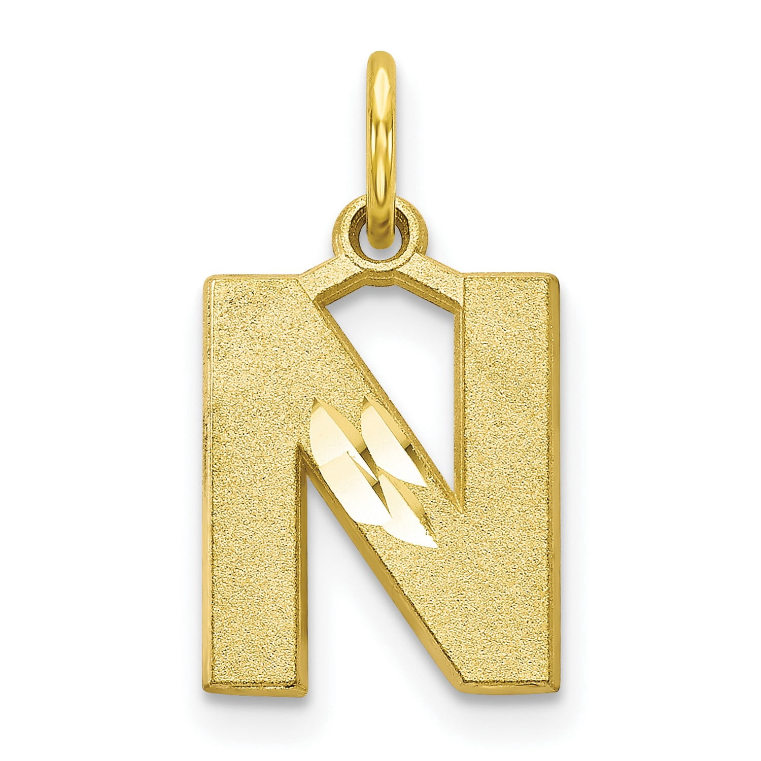 10k Yellow Gold Initial N Charm - Walmart.com
