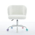 Furniture Office Chair, Artificial Rabbit Hair Home Chair with Metal ...