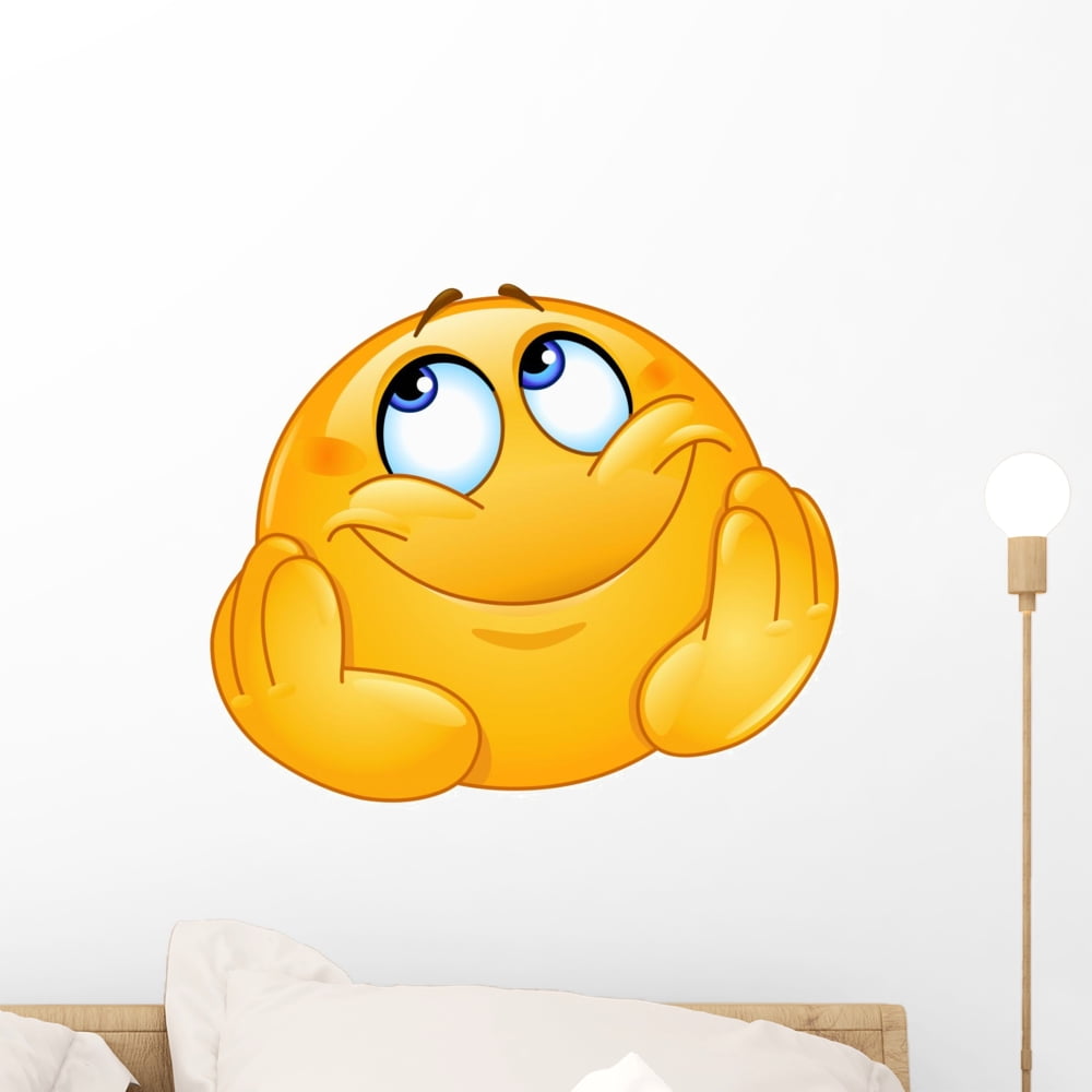Dreamy Emoticon Wall Decal Mural by Wallmonkeys Vinyl Peel and Stick ...