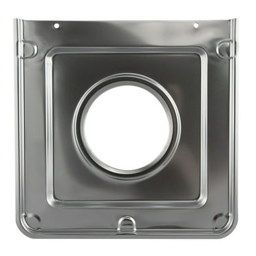 Stanco 9" x 9.25" Chrome Square Gas Range Drip Pan, 950S - Walmart.com