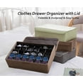 2 Packs Underwear Socks Ties Storage Organizer with Lids Foldable ...
