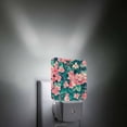 Watercolor Pink Flowers Plug-in LED Night Lights Spring Pastoral Auto ...