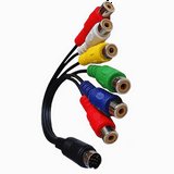 10 Pin S-Video to Female RGB 6 RCA 10 Pin Din S-Video Male Component ...
