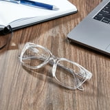 Equate Unisex Reader Glasses with Case, Plastic Lens, Clear Color, +2. ...