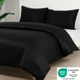 Black Duvet Cover Set King, 100% Viscose Derived from Bamboo, Silky ...