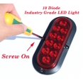 LED Light Set of 6 Pcs Oval Red Brake Stop Turn Tail Marker - Walmart.com