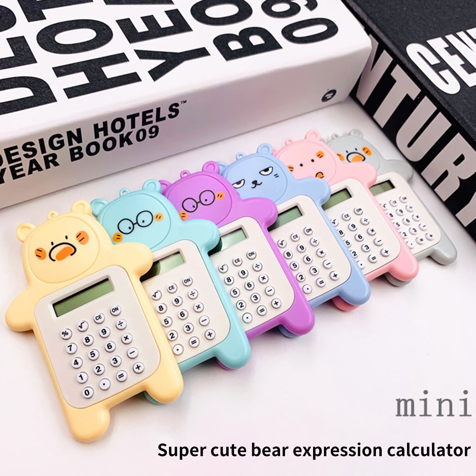 Aurora Trade Electronic Calculator Adorable Bear Shape Plastic Lively ...
